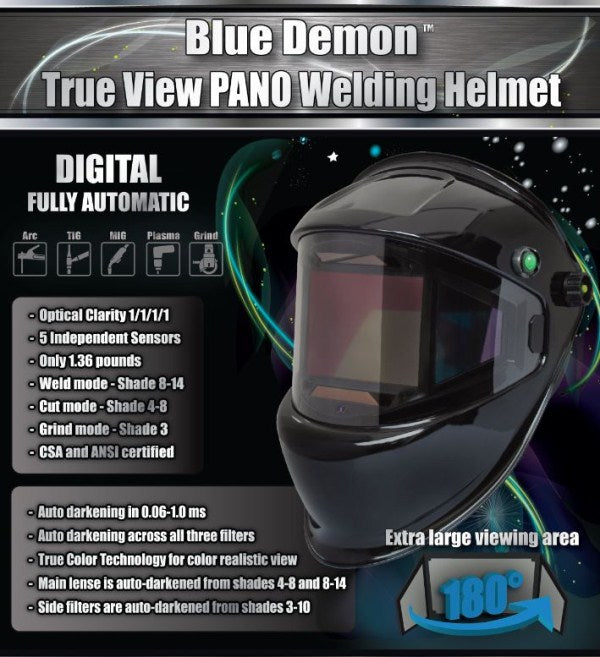 Blue Demon True View PANO Welding Helmet – Canada Welding Supply Inc.