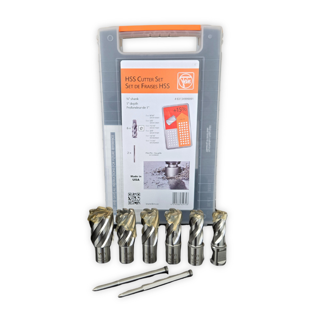 Shop FEIN 6 pc. HSS 1" Depth Annular Cutter Set | Canada Welding Supply